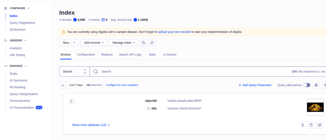 Algolia Instant Search
